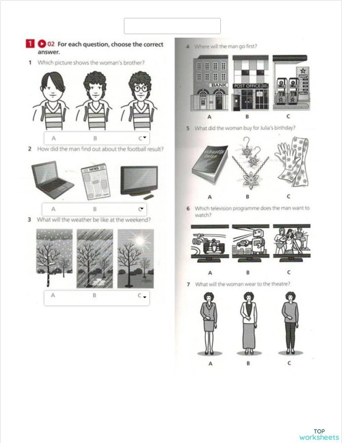First Grade ELPA Listening Practice 1. Interactive worksheet ...