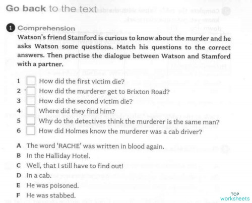 CHAPTER 5 COMPREHENSION. Interactive worksheet | TopWorksheets