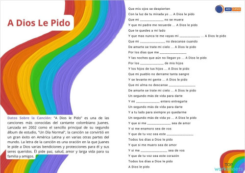 NEO CURSOS - B1 - A Dios le pido. Ficha interactiva | TopWorksheets