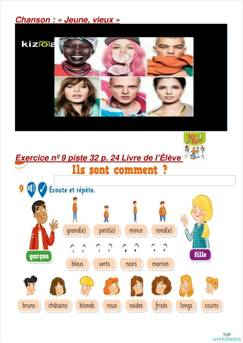 Tu es comment ?. Fiche interactive | TopWorksheets