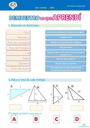 EVALUACION FINAL PATRONES, PERIMETROS Y AREAS. Ficha interactiva ...