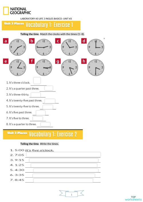 Basic Laboratory 3. Interactive worksheet | TopWorksheets