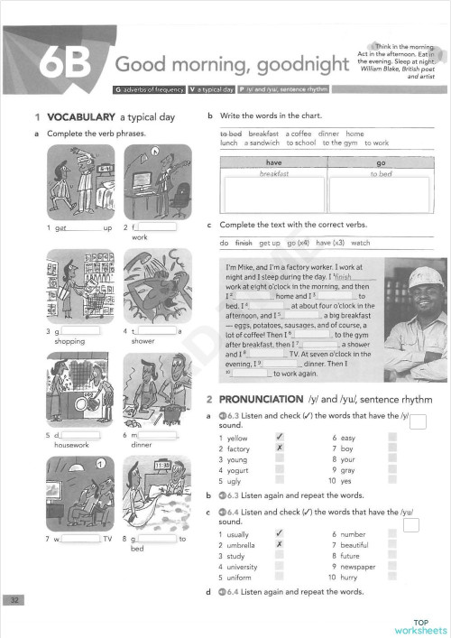 AEF Starter - 6B - HW. Interactive worksheet | TopWorksheets