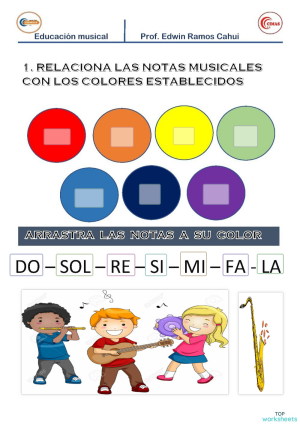 Notas musicales: fichas interactivas y ejercicios online | TopWorksheets