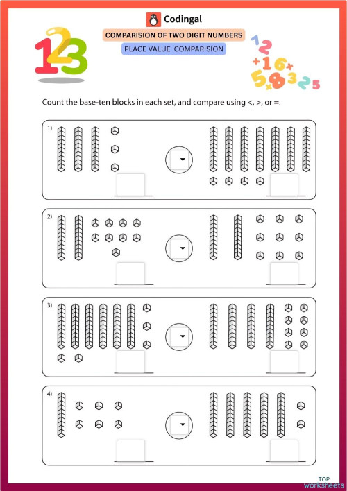 M_G01M04L10_WC02_Comparing_Numbers_2. Interactive worksheet | TopWorksheets
