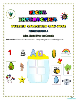 FRASCO DE VOCALES. Ficha interactiva | TopWorksheets