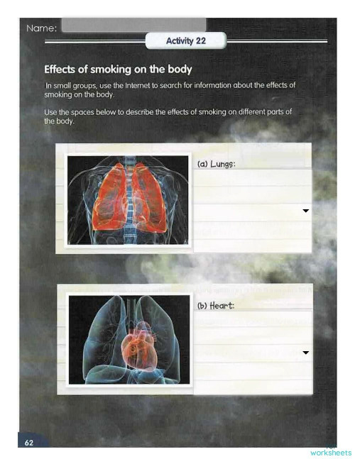 Activity 22: Effects of smoking on the body (Brilliant Group ...