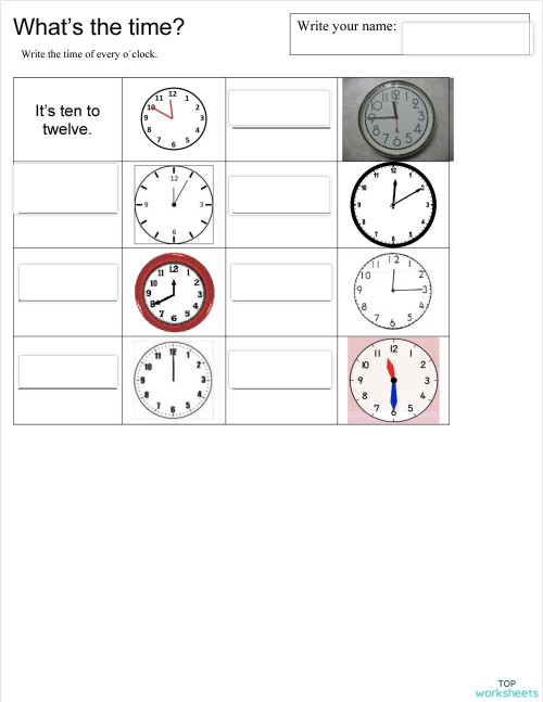 Exercise in Class TIME AND NUMBERS. Interactive worksheet | TopWorksheets
