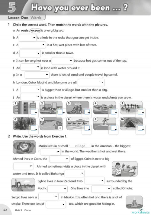 Unit 5 - Words & Grammar. Interactive worksheet | TopWorksheets