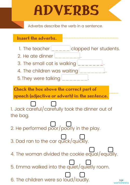 Parts of Speech. Interactive worksheet | TopWorksheets