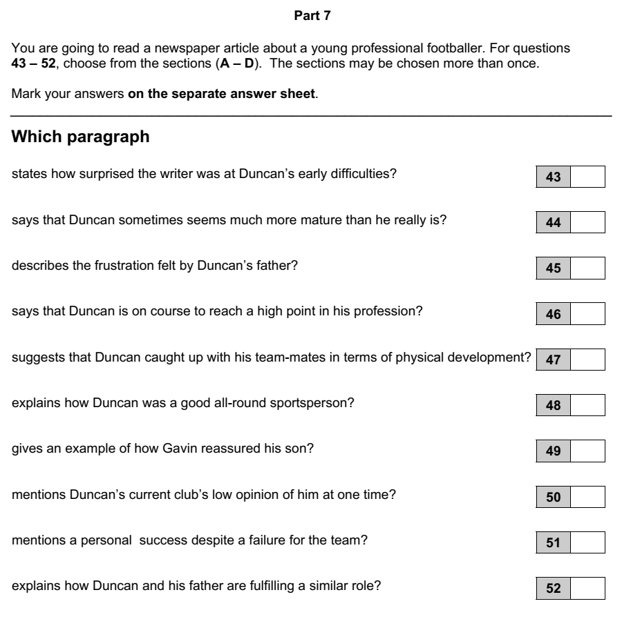 FCE SAMPLE TEST 1 2015. Interactive worksheet | TopWorksheets