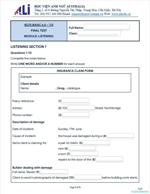 FF2. Unit 5.2. Interactive worksheet | TopWorksheets