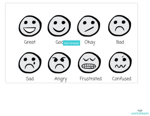 Feeling faces. Interactive worksheet | TopWorksheets