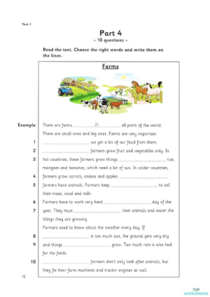 Reading part 3. Interactive worksheet | TopWorksheets