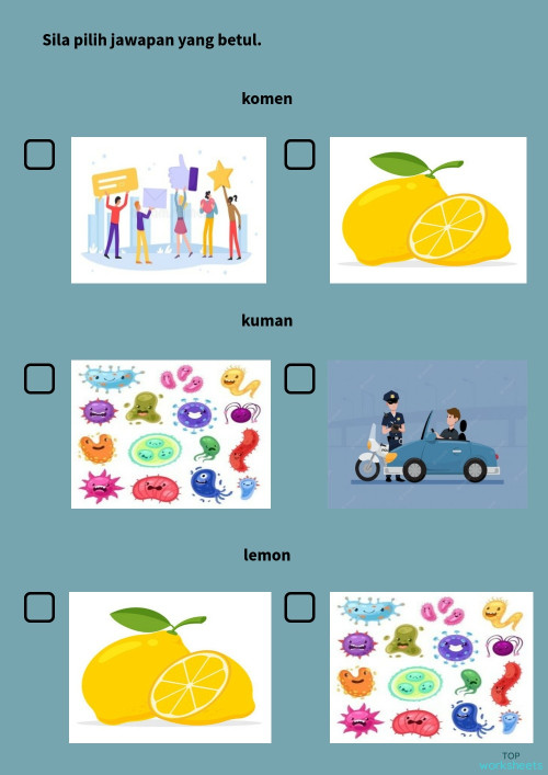 Bahasa Melayu: interactive worksheets and online exercises | TopWorksheets
