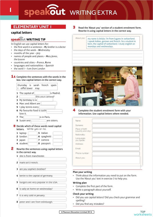 Capital letters. Interactive worksheet | TopWorksheets