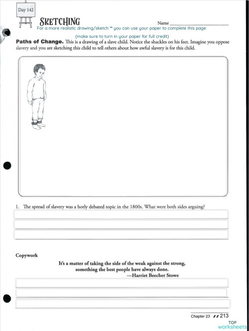 Chapter 23: Pg 213-214 Sketching. Interactive worksheet | TopWorksheets