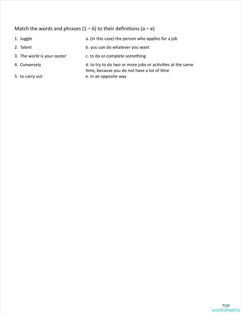 1 worksheet: interactive worksheets and online exercises | TopWorksheets