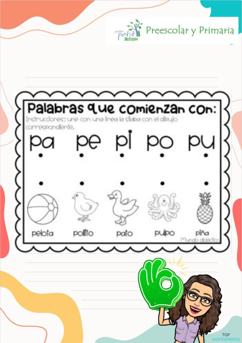 colorea la silaba ¨pa¨. Interactive worksheet | TopWorksheets