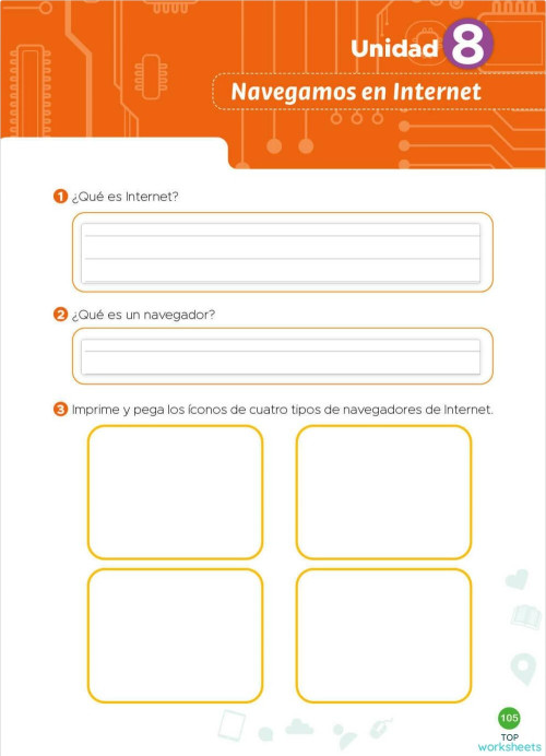 Página 105-107 - Navegamos en Internet. Ficha interactiva | TopWorksheets