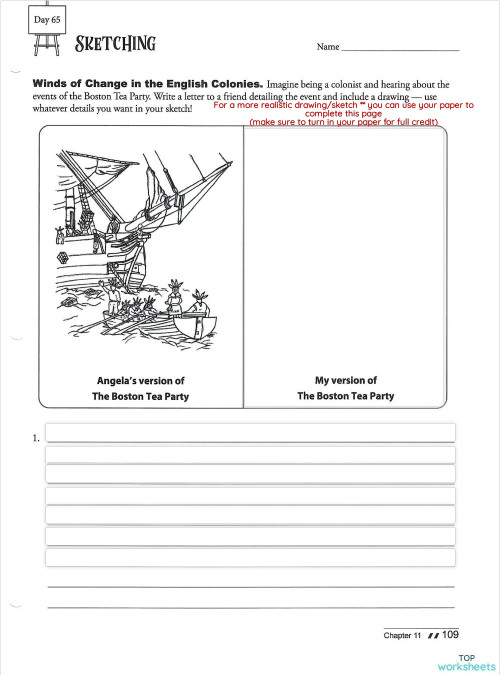 Chapter 11: Sketching Pg 109-110. Interactive worksheet | TopWorksheets