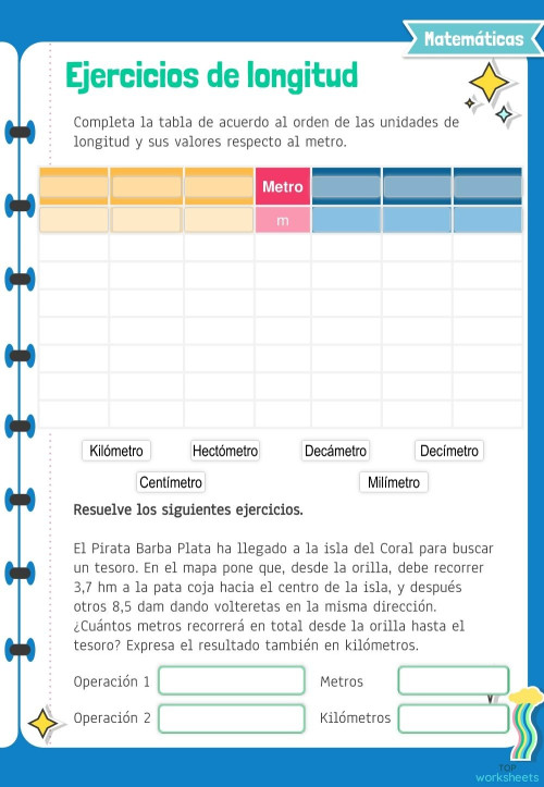 Medida De Longitud Ficha Interactiva