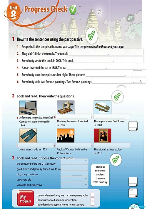 Progress Check NM 6 UNIT 8.. Interactive worksheet | TopWorksheets