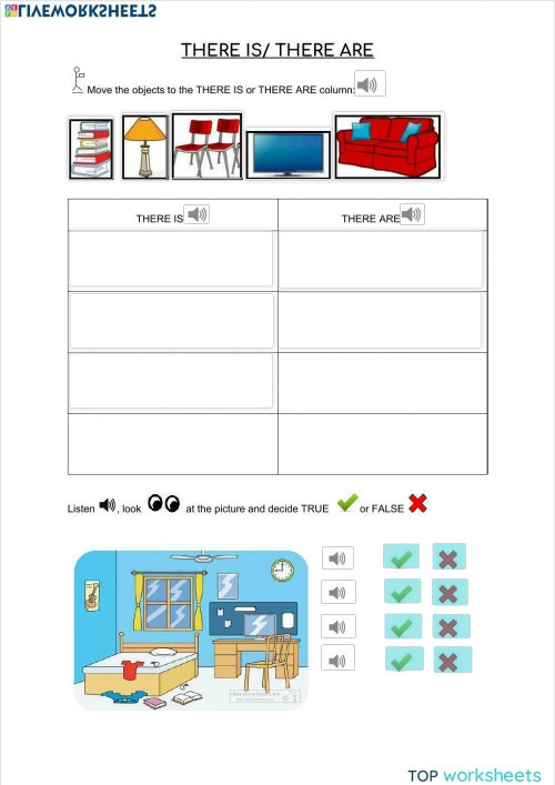 There is-There are. Interactive worksheet | TopWorksheets