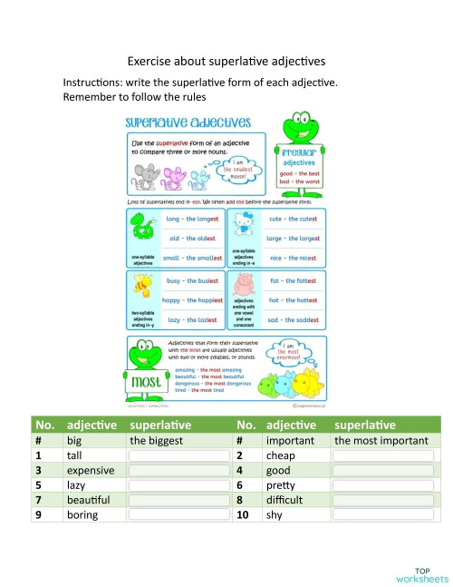 Superlative Adjectives Exercise Interactive Worksheet TopWorksheets superlative-adjectives-exercise-interactive-worksheet-topworksheets