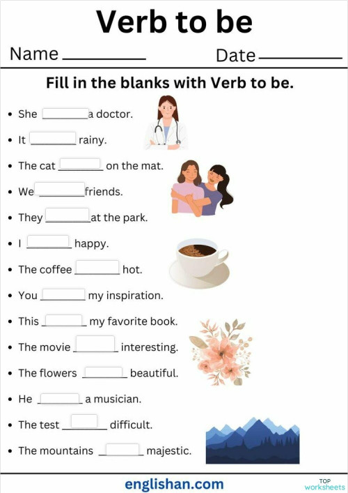 Verb to be. Interactive worksheet | TopWorksheets