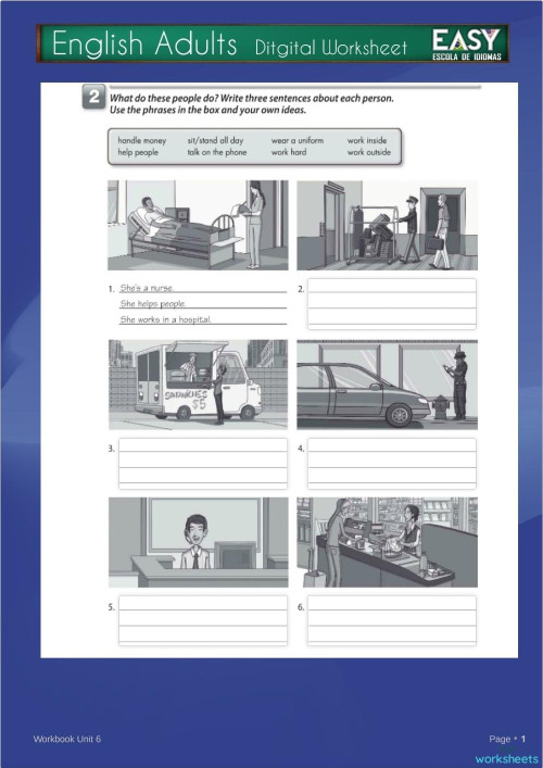 lvl0 - Workbook Unit 8 - Exercise 4. Interactive worksheet | TopWorksheets