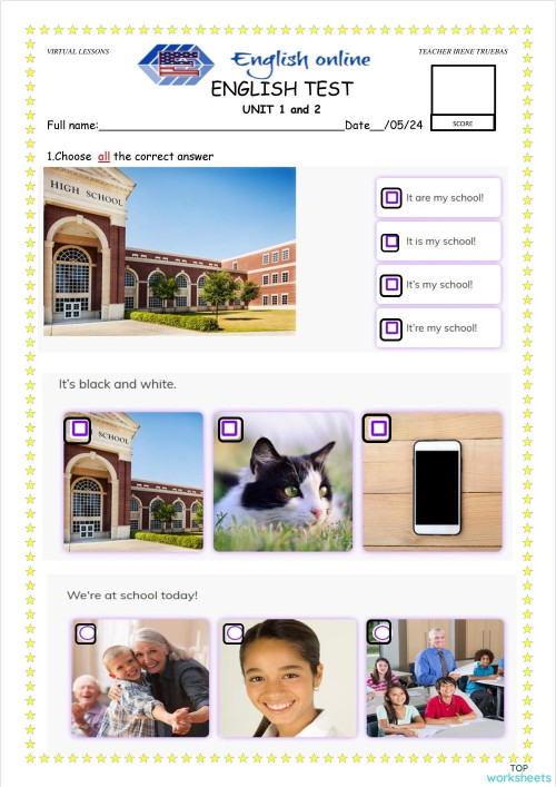 Verb TO BE. Interactive worksheet | TopWorksheets