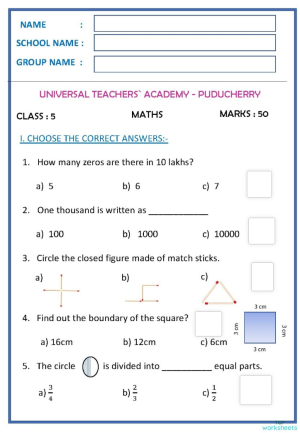 math choose. Interactive worksheet | TopWorksheets