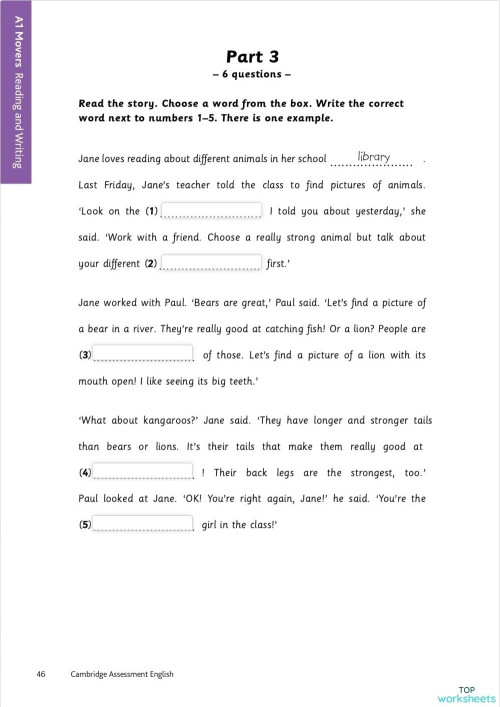 MO RW 1 P3. Interactive worksheet | TopWorksheets