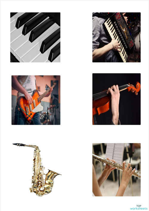 Drag the instruments of the same type toguether. Interactive worksheet ...