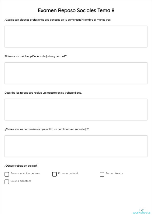 repaso: fichas interactivas y ejercicios online | TopWorksheets