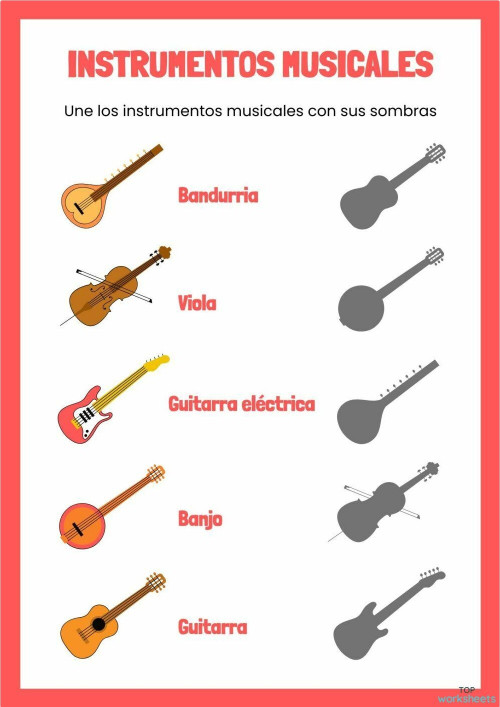 Instrumentos musicales: fichas interactivas y ejercicios online ...