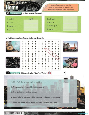 Unit 1: Home - Lesson 3 (WB). Interactive worksheet | TopWorksheets