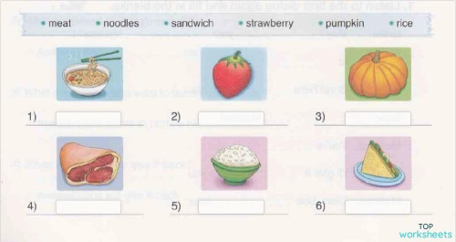 What's your fav food?. Interactive worksheet | TopWorksheets
