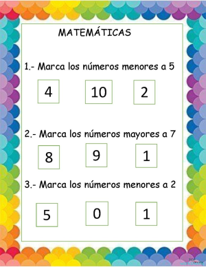 NUMEROS MAYORES, MENORES E IGUAL. Ficha interactiva | TopWorksheets