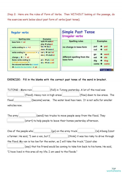 EngY5W9T3 - Completing Report Form of Verbs. Interactive worksheet ...