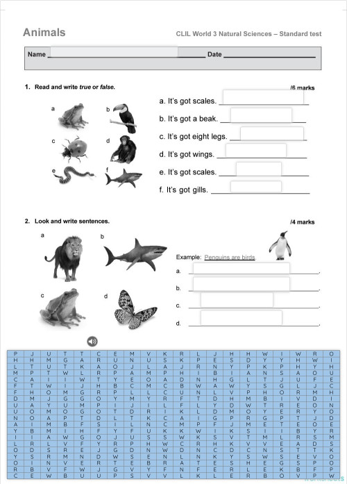 ANIMALS - UNIT 2. Interactive worksheet | TopWorksheets
