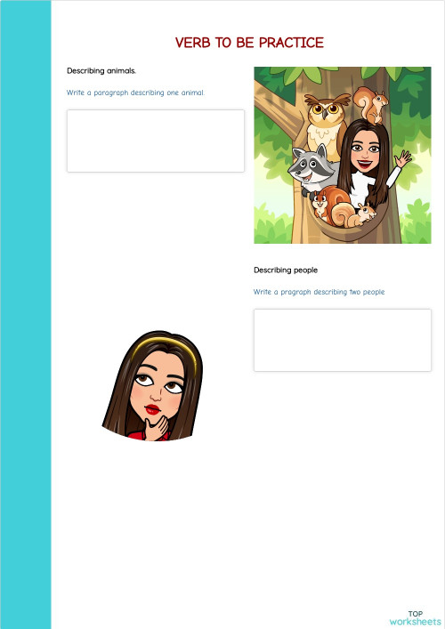 VERB TO BE PRACTICE. Interactive worksheet | TopWorksheets
