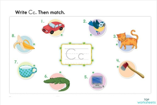 phonics letter C. Interactive worksheet | TopWorksheets