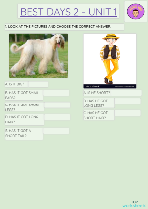 BEST DAYS UNIT 1. Interactive worksheet | TopWorksheets