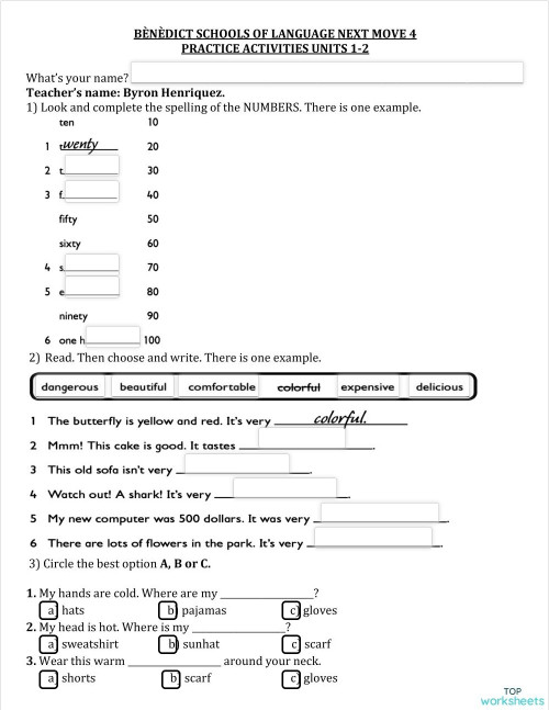 Kids Program 4 Practice Units 1-2.. Interactive worksheet | TopWorksheets