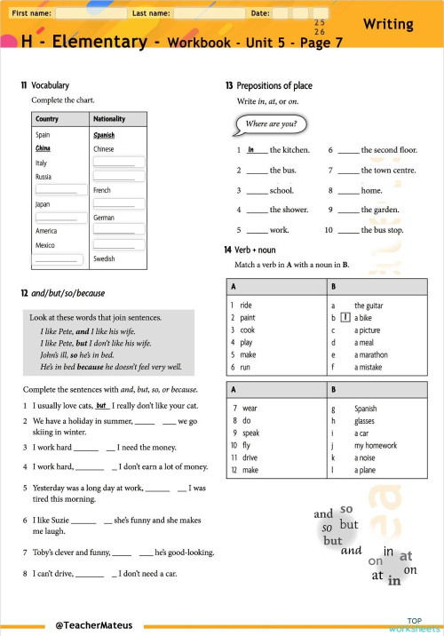 English language: interactive worksheets and online exercises ...