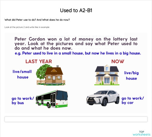 Used to A2-B1. Interactive worksheet | TopWorksheets