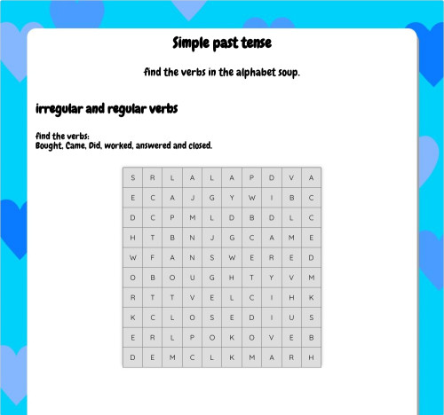 Simple past tense. Interactive worksheet | TopWorksheets