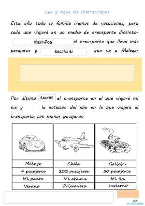 Leer y seguir instrucciones.. Ficha interactiva | TopWorksheets